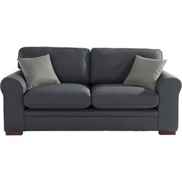 Home Affaire 2-Sitzer &raquo;Broughton&laquo; weicher Sitzkomfort, incl. 2 Zierkissen, Keder grau 100% Polyester B/H/T: 203cm x 92cm x 94cm, Struktur fein