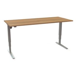 STIER Elektrisch h&ouml;henverstellbarer Schreibtisch 501-43 180 x 80cm Nussbaum (907773)