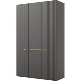 Musterring Kleiderschrank &raquo;Isabelle&laquo; Lamellen in Korpusfarbe, Griffe in schwarz, versch. Gr&ouml;&szlig;en und Farben grau Hartfaserplatte, Holzwerkstoff Graphit-Dekor, B/H