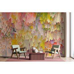 Livingwalls living walls Vliestapete &raquo;Fototapete Abstrakte Malerei Bunt Aquarelloptik&laquo; matt glatt bunt Vlies B/L: 2,7m x 4m, Rollen: 1