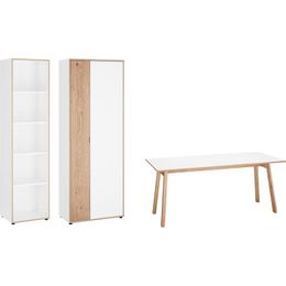 VOGL M&ouml;belfabrik B&uuml;rom&ouml;bel-Set &raquo;Trelle&laquo; Set, 3 Stk. tlg. wei&szlig; Holzwerkstoff Holzwerkstoff