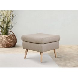 Home Affaire Hocker &raquo;Charles&laquo; passend zum Sessel "Charles" beige 100% Polyester B/H/T: 58cm x 49cm x 58cm, Struktur grob