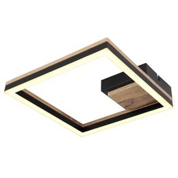 Globo LIGHTING LED Deckenleuchte &raquo;BEATRIX&laquo; LED-Modul Warmwei&szlig; Deckenlampe/Wohnzimmer/Schlafzimmer/modern/Holz braun Einheitsgr&ouml;&szlig;e
