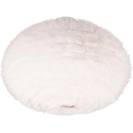 REALITY LEUCHTEN Deckenleuchte &raquo;FURRY, E27 Deckenlampe mit Pl&uuml;sch Lampenschirm H&ouml;he 38 cm &Oslash; 50 cm&laquo; E27 1 Stk. warmwei&szlig; - kaltwei&szlig; exkl 2xE27 max 10W, 