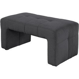 exxpo - sofa fashion Hockerbank &raquo;Barista Hockerbank mit hoher Bodenfreiheit&laquo; Sitz gepolstert,Breite ca.100 cm blau B/H/T: 104cm x 51cm x 55cm, Cord