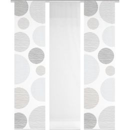 Vision S Schiebegardine &raquo;3ER SET BORDEN&laquo; Paneelwagen 3 Stk. tlg. HxB: 260x60, Schiebevorhang 3er Set Digitaldruck grau Polyester 260cm, Paneelwagen, 60cm