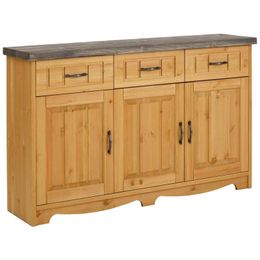 OTTO home Sideboard &raquo;Trinidad Antique&laquo; Kommode, 148 cm, FSC zertifiziertes Massivholz beige Massivholz B/H/T: 148cm x 91cm x 37cm, 3 Stk., Kiefer, 3 