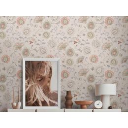 Livingwalls living walls Vliestapete &raquo;House of Turnowsky Designer zarte Bl&uuml;mchentapete&laquo; gemustert matt neutral leicht strukturiert M&auml;dchenzimmer Mandala Tapeten 