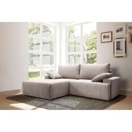 exxpo - sofa fashion Ecksofa &raquo;Orinoko, aktuelles Design und hoher Sitzkomfort, L-Form&laquo; inkl. Bettfunktion und Bettkasten, sch&ouml;ne Farben im angesagten 