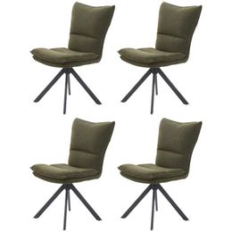 Jockenh&ouml;fer Drehstuhl &raquo;Florina&laquo; (Set) 4 Stk.4-Fuss-Stuhl, inklusive Drehfunktion (360&deg;), bis 150kg belastbar B/H/T: 52cm x 91cm x 61cm, 4 Stk., Webstoff