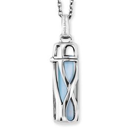 Engelsrufer Damen Kette mit Anh&auml;nger &raquo;POWERFUL STONE BLAUER ACHAT&laquo; mit Achat bunt S, Silber 925 (Sterlingsilber), L: 50