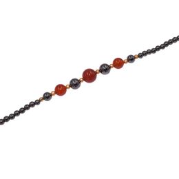 Firetti Herren Collier &raquo;Schmuck Geschenk Halsschmuck Halskette&laquo; Made in Germany - mit H&auml;matit, Karneol bunt Messing, L: 50 B: 10mm