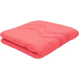 Ross Handtuch &raquo;Cashmere feeling&laquo; 100% Baumwolle, mit Wellen-Bord&uuml;re, gro&szlig;e Farbauswahl rosa Frottier, Baumwolle B/L: 50cmx100cm, 2 Stk., Frottier