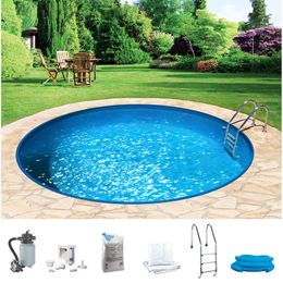 Konifera Rundpool &raquo;HOLIDAY 6&laquo; H&ouml;he: 120 cm, in verschiedenen Gr&ouml;&szlig;en wei&szlig; &Oslash;/B/H/L: 250cm x Breite x H&ouml;he 120cm x L&auml;nge, 5 l