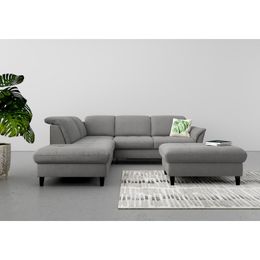 Sit & More sit&more Ecksofa &raquo;Maggiore L-Form&laquo; wahlweise mit Kopfteilverstellung, Schlaffunktion und Stauraum grau 98% Polyester, 2% Polyamid B/H/T: 261cm x 224cm