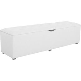 Home Affaire Hockerbank &raquo;Knobbed&laquo; Hockerbank mit Stauraum, Breite 120 cm und 160 cm grau Struktur fein (100% Polyester) f&uuml;r Bett Classico, Piazza, 