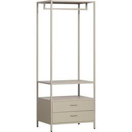 Woood Kompaktgarderobe &raquo;Ferris mit offenem Kleiderbereich und 2 Schubladen&laquo; Tragkraft je Schublade 14 kg, schmale Ausf&uuml;hrung Metall B/H/T: 70cm x 