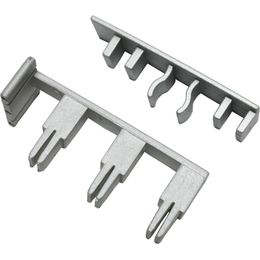 Gardinia Gardinenstangen-Endst&uuml;ck &raquo;mit Ausklinkung 3-l&auml;ufig&laquo; Serie Fl&auml;chenvorhang-Technik Atlanta 3-l&auml;ufig silber 1 Stk.