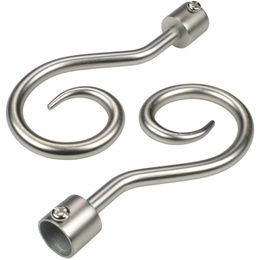 Liedeco Gardinenstangen-Endst&uuml;ck &raquo;Apoll&laquo; f&uuml;r Gardinenstangen &Oslash; 16 mm silber 2 Stk.