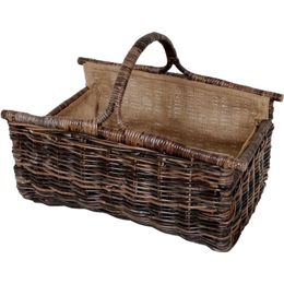 Locker Aufbewahrungskorb beige Rattan B/H/T: 65cm x 44cm x 46cm