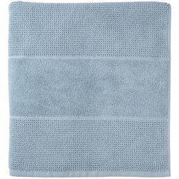Schiesser Saunatuch &raquo;Turin in angesagter Reiskornoptik&laquo; Made in Green blau Frottier, Frottier B/L: 75cmx200cm, 1 Stk., Frottier