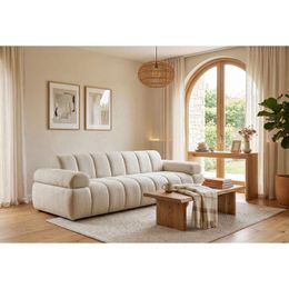 Home Affaire 3-Sitzer &raquo;LYOTH Design-Sofa, moderne Steppung, Breite 220 cm&laquo; mit Wellenunterfederung, gem&uuml;tlich und modern, komfortables Sitzgef&uuml;hl 