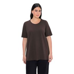 Ulla Popken Shirt in mahagoni | Gr.: 50-52