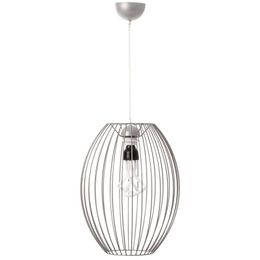 Kayoom H&auml;ngeleuchte &raquo;H&auml;ngelampe Olivia 110&laquo; E27 1 Stk. minimalistisch, modern, harmonisch silber 1, H: 41cm, 1 Stk.