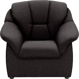 DOMO collection Sessel &raquo;Faenza f&uuml;r kleine R&auml;ume, zeitlos und elegant, kompakte Ma&szlig;e&laquo; braun 92% Polyester, 8% Nylon Struktur weich, B/H/T: 83cm x 88cm 