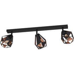 Eglo Deckenleuchte &raquo;Carlton 7 Deckenlampe, stahl, Vintage, Industrial Retro, E27, Lampe&laquo; E27 1 Stk. Eglo Spot Carlton 7 schwarz, kupferfarben-antik 