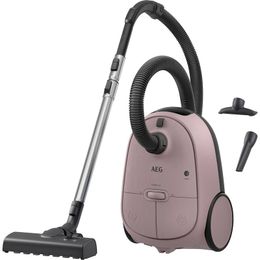 AEG Bodenstaubsauger &raquo;CLEAN 6000 (AB61C2&Ouml;KO/AB61C1WP/AB61C2DBS), hohe Saugleistung,&laquo; 750 W mit Beutel inkl. Zusatzd&uuml;sen, 65 % Recyclingkunststoff rosa