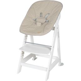 Roba Hochstuhl &raquo;Treppenhochstuhl 2-in-1 Set Born Up wei&szlig;&laquo; () mit Neugeborenen-Aufsatz, Greyish gesteppt wei&szlig; B/H/T: 46cm x 94cm x 67cm