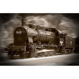 papermoon Fototapete &raquo;Steam Locomotive&laquo; glatt bunt Vlies B/L: 3,5m x 2,6m, Bahnen: 7 Stk.