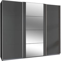 wimex Schwebet&uuml;renschrank &raquo;Bern Schiebet&uuml;renschrank&laquo; Schrank mit zus&auml;tzlicher Innenausstattung, Garderobe grau Holzwerkstoff B/H/T: 313cm x 236cm x 64cm, 