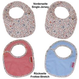 W&ouml;rner L&auml;tzchen &raquo;Vogel koralle/sky Druckknopflatz 22x29 cm&laquo; 2 Stk. tlg. mit Druckkn&ouml;pfen, maschinenwaschbar, trocknergeeignet bunt Einheitsgr&ouml;&szlig;e L&auml;tzchen