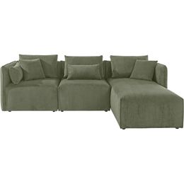 OTTO home Ecksofa &raquo;N&ouml;re L-Form&laquo; 3 Teile, in vielen Bezugsqualit&auml;ten und Farben. Modulteile s. "N&ouml;re" gr&uuml;n 92% Polyester, 8% Polyamid B/H/T: 262cm x 
