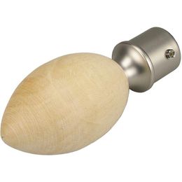 Liedeco Gardinenstangen-Endst&uuml;ck &raquo;Egg&laquo; f&uuml;r Gardinenstangen &Oslash; 16 mm beige 1 Stk.