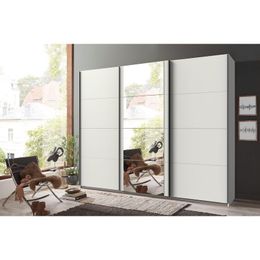 wimex Schwebet&uuml;renschrank &raquo;Bern Schiebet&uuml;renschrank&laquo; Schrank mit zus&auml;tzlicher Innenausstattung, Garderobe wei&szlig; Holzwerkstoff B/H/T: 270cm x 236cm x 64cm, 