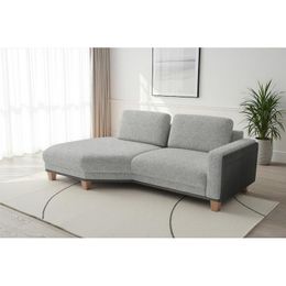 Sit & More sit&more Ecksofa &raquo;Concept&laquo; Modernes Sofa in drei Fu&szlig;farben zur Auswahl 100% Polyester B/H/T: 237cm x 84cm x 126cm, Longchair links,mit Fu&szlig; Buche natur