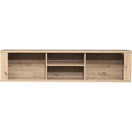 M&auml;usbacher Ablageregal braun Holzwerkstoff B/H/T: 147cm x 36cm x 29cm, 3 Stk. offene F&auml;cher