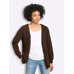 Heine Strickjacke in schoko | Gr.: 48