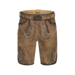 N&uuml;bler N&uuml;bler Lederhose kurz Norbert in Braun | Gr.: 50