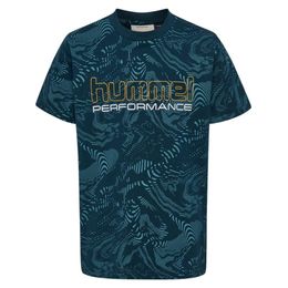Hummel Shirt "Aop Logo T-Shirt" in Blau | Gr.: 0-3 MONATE