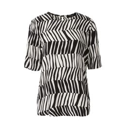 Aniston CASUAL Schlupfbluse in wei&szlig;-schwarz | Gr.: 42