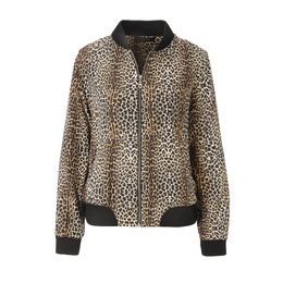 Aniston CASUAL Blouson in schwarz-wollwei&szlig;-hellbraun-sand | Gr.: 36