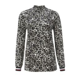 Aniston CASUAL Langarmshirt in schwarz-grau-wei&szlig;-rot | Gr.: 34