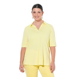 Ulla Popken Poloshirt in zitronengelb | Gr.: 54-56