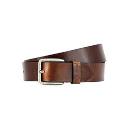Pierre Cardin Lederg&uuml;rtel Basic in Dunkelbraun | Gr.: 115 cm