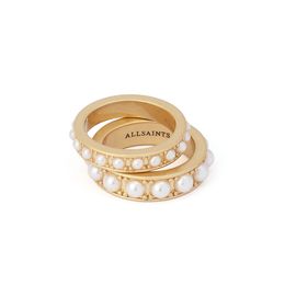 AllSaints Ring Damen Gr&ouml;&szlig;e 58 creme / gold