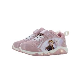Disney Frozen Sneaker mit Frozen Anna und Elsa Motiv, in Rosa - Leuchtende Sohle | Gr.: 31
